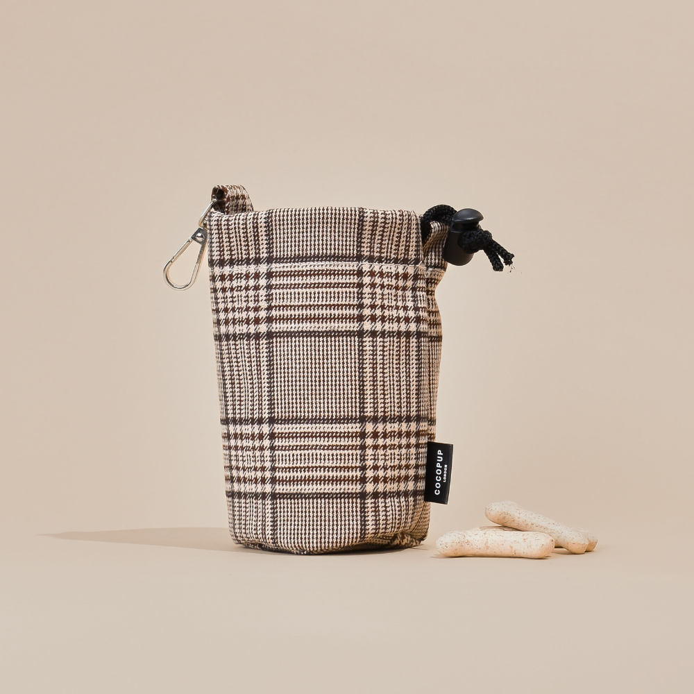 Drawstring Dog Treat Pouch - Pup Plaid | Cocopup London