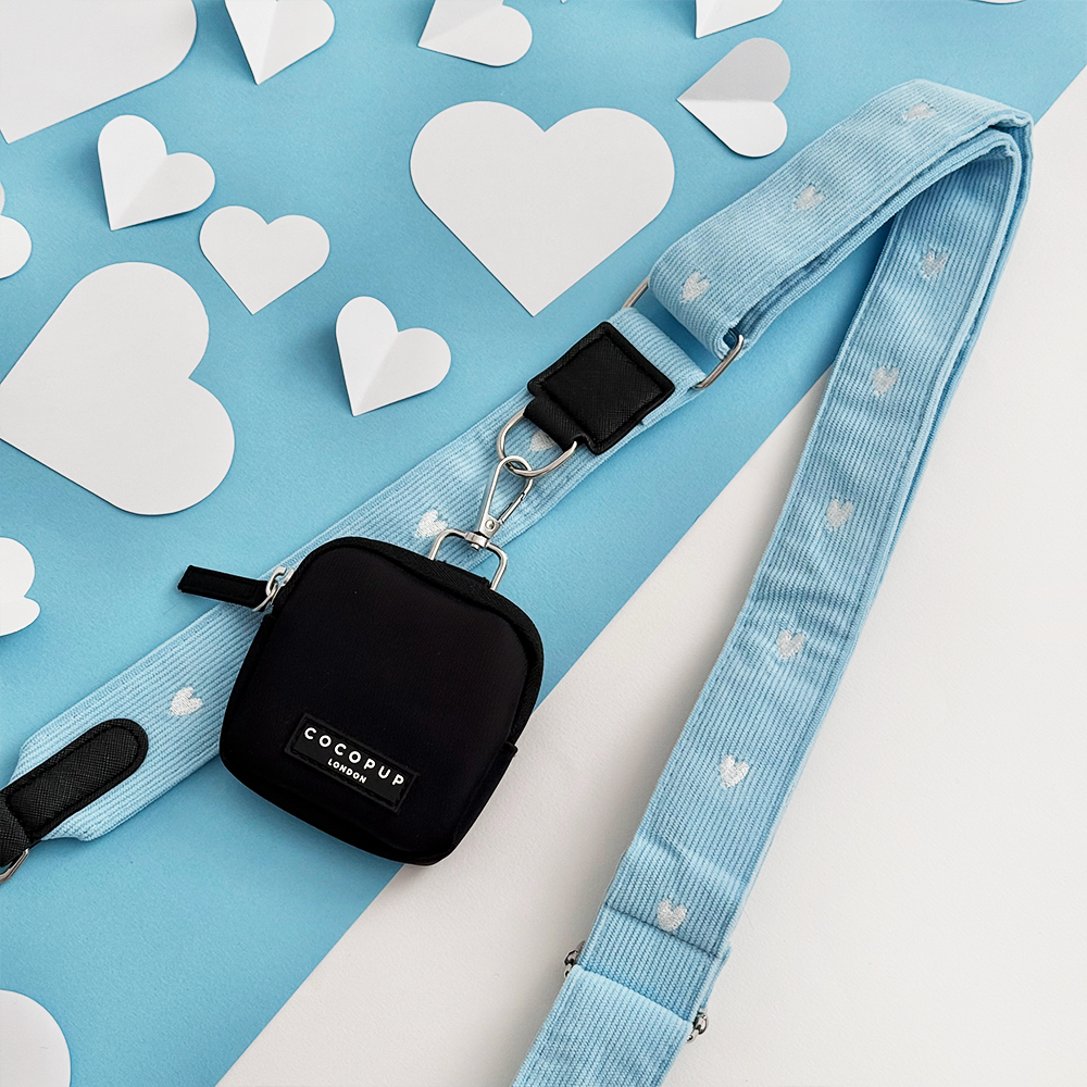 Blue Heartstrings Cord Dog Walking Bag Strap | Cocopup London