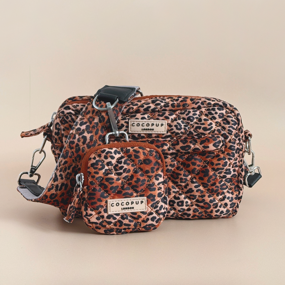 Dog Walking Bag Bundle - Quilted Leopard Pup | Cocopup London