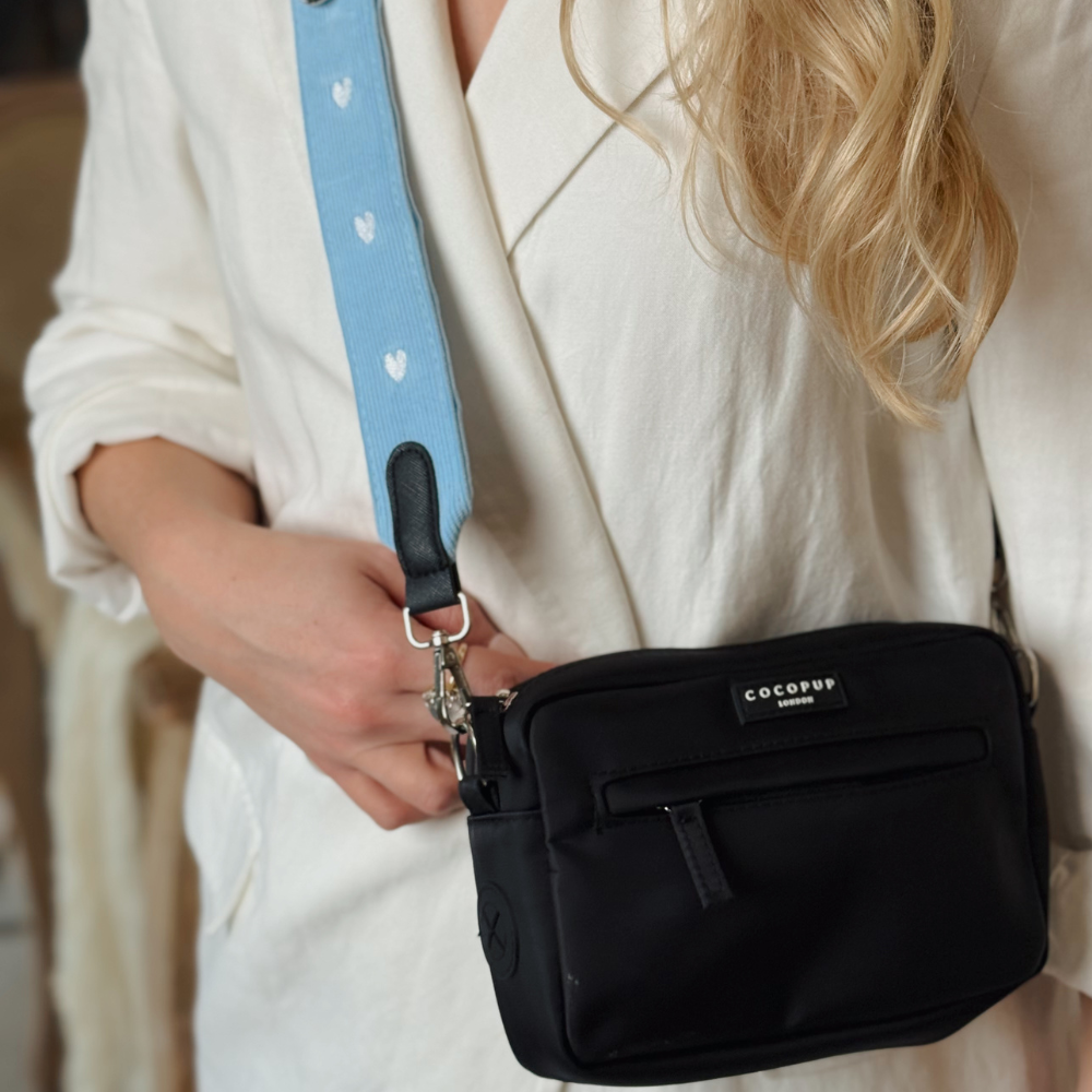 Blue Heartstrings Cord Dog Walking Bag Strap | Cocopup London