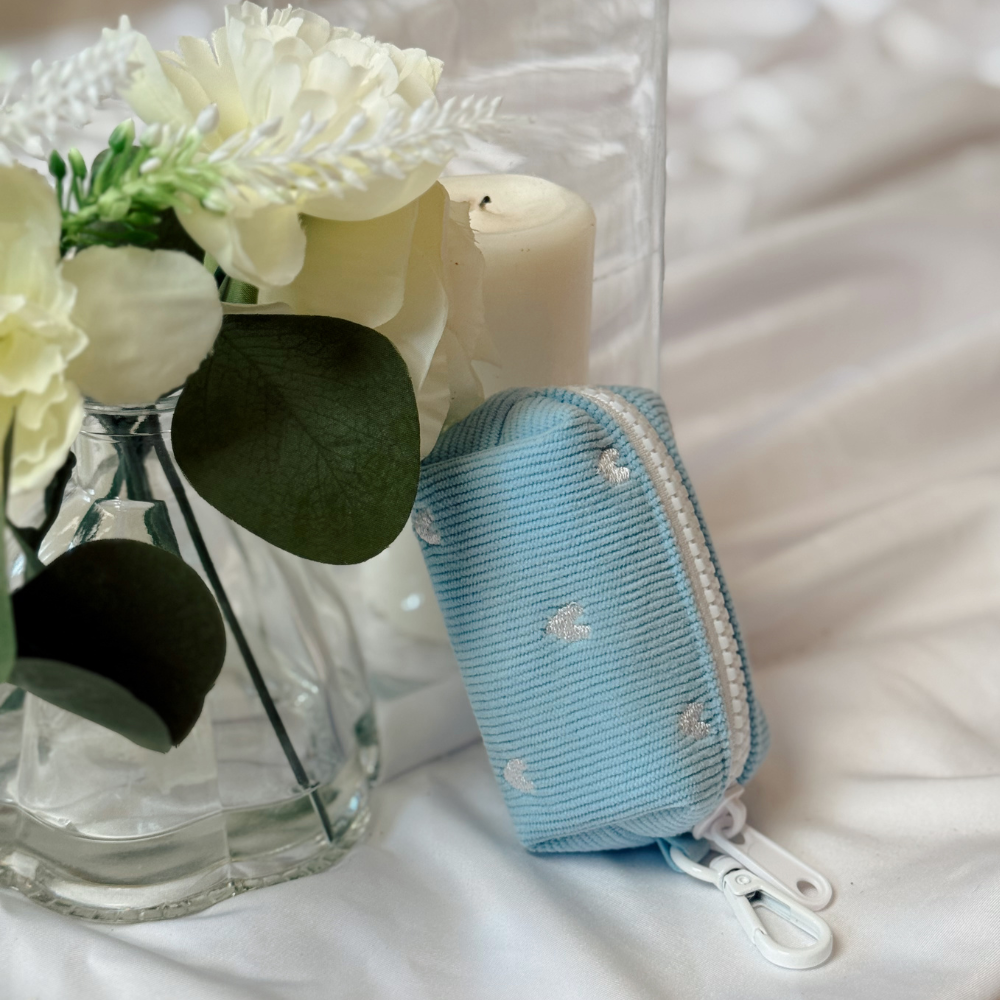 Blue Heartstrings Cord Dog Poop Bag Holder | Cocopup London