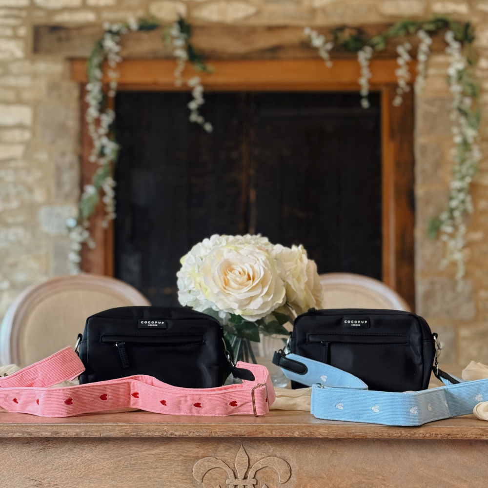 Blue Heartstrings Cord Dog Walking Bag Strap | Cocopup London