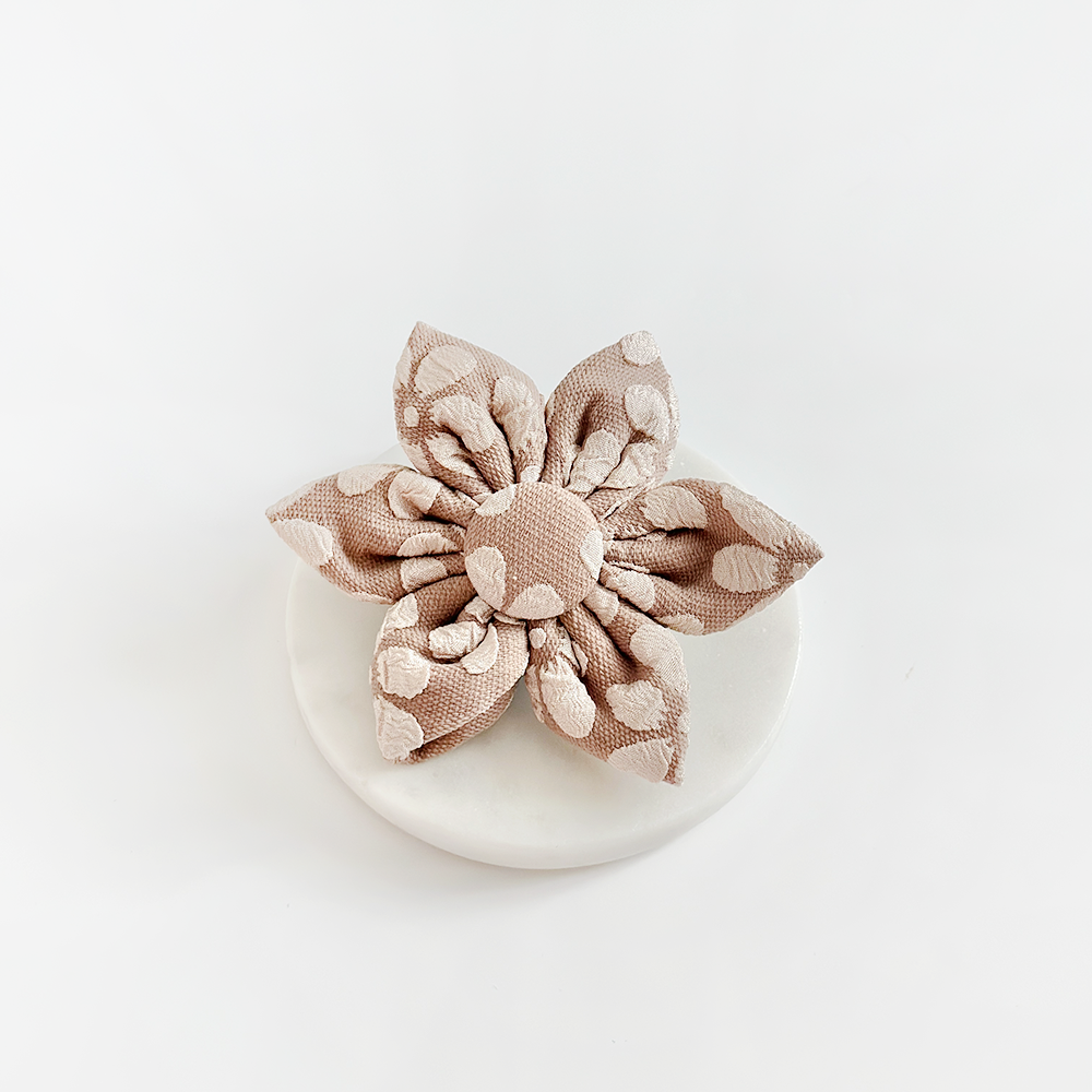 Mocha Flower Dog Collar Flower | Cocopup London