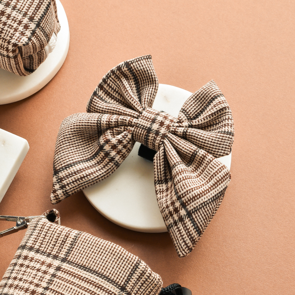 Pup Plaid Dog Sailor Bow Tie | Cocopup London